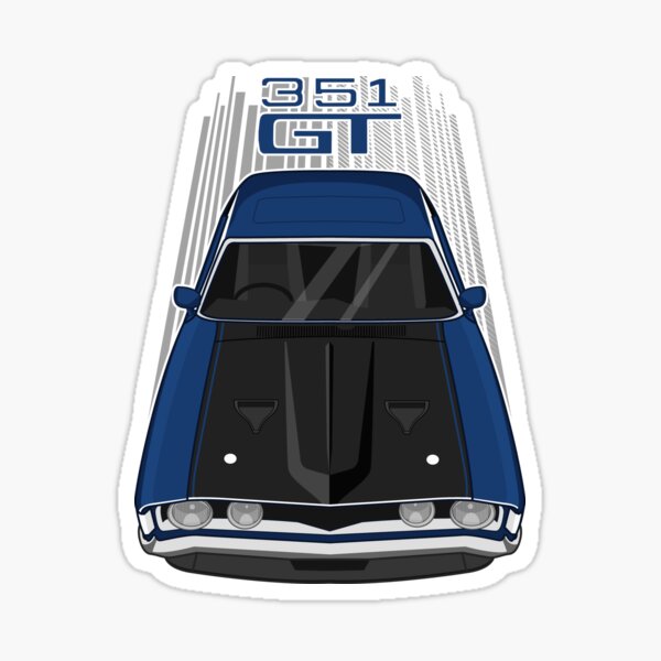 "Ford Falcon XA GT 351 - Dark Blue and Black" Sticker for Sale by ...
