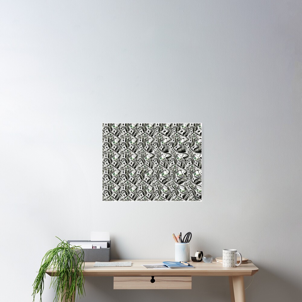 "Money Money Stereogram" Poster for Sale by JMarP | Redbubble