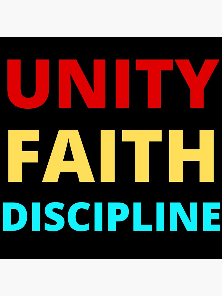 "UNITY FAITH DISCIPLINE QUAID E AZAM" Sticker for Sale by rajnagar1107 ...