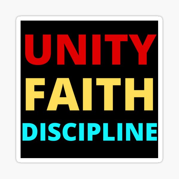 "UNITY FAITH DISCIPLINE QUAID E AZAM" Sticker for Sale by rajnagar1107 ...