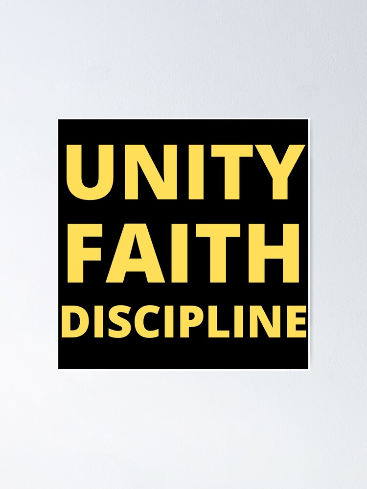 "UNITY FAITH DISCIPLINE QUAID E AZAM" Poster by rajnagar1107 | Redbubble