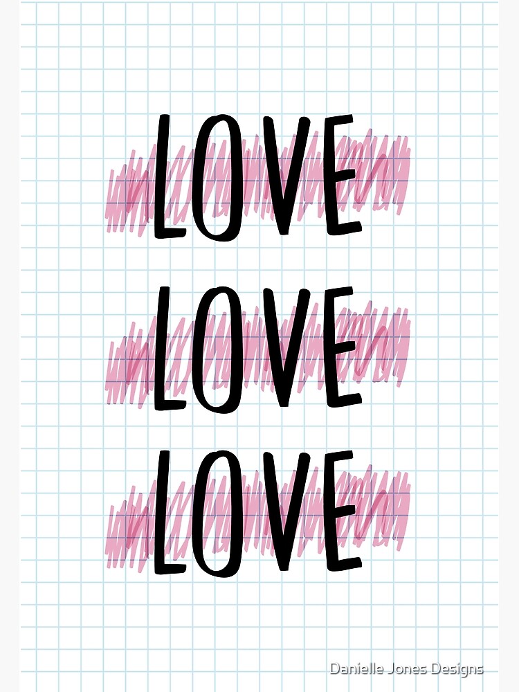 " Love Graph Paper " Poster for Sale by djonesart1215 | Redbubble