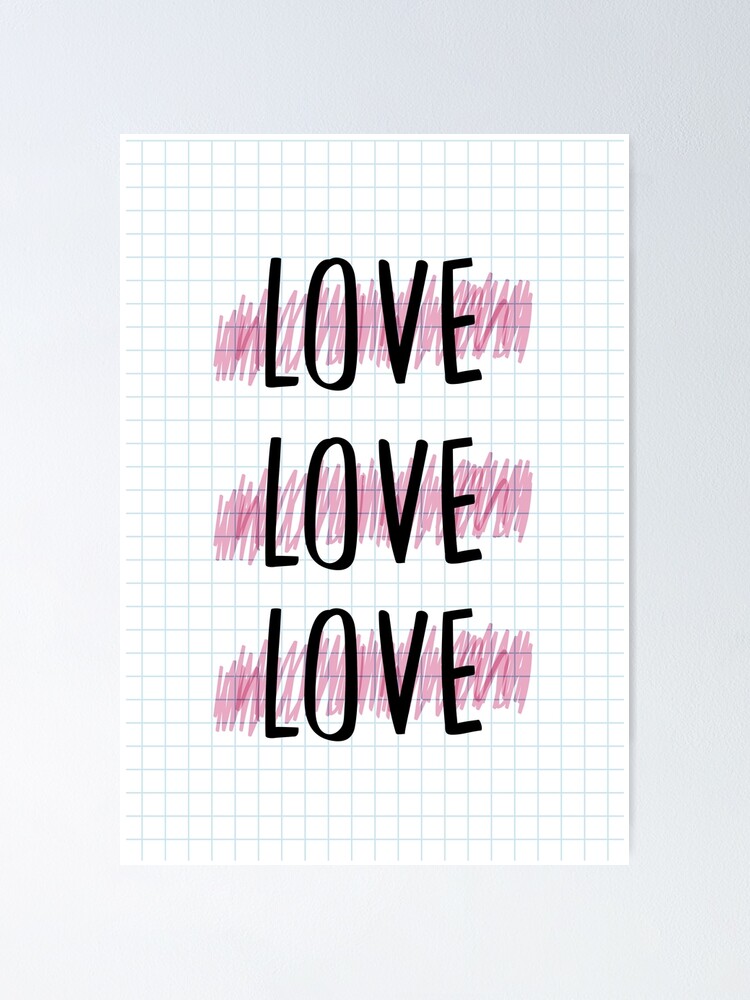 " Love Graph Paper " Poster for Sale by djonesart1215 | Redbubble