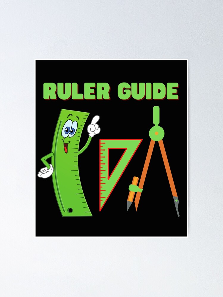 Póster «Guía de regla, regla vertical, guía de regla plantilla de guía ...