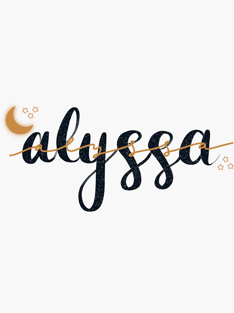 "Alyssa" Sticker for Sale by instrumaniac | Redbubble