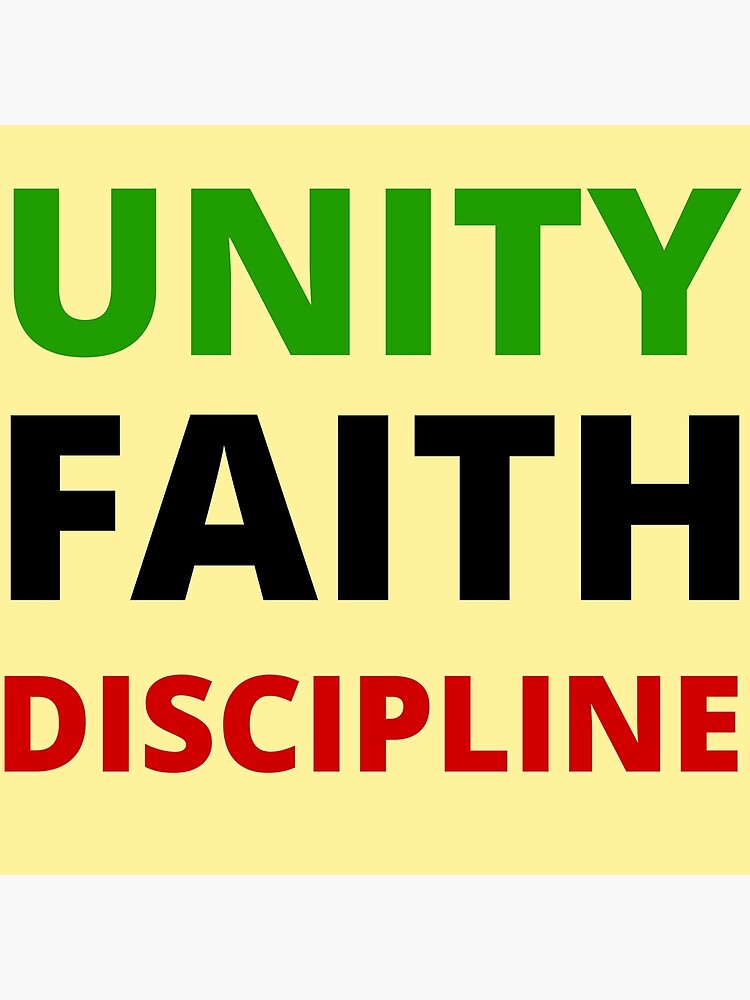 "UNITY FAITH DISCIPLINE QUAID E AZAM" Poster by rajnagar1107 | Redbubble