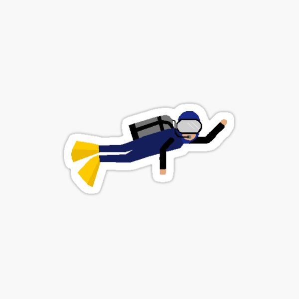 "Scuba Diver Cartoon" Sticker by Connor-61 | Redbubble