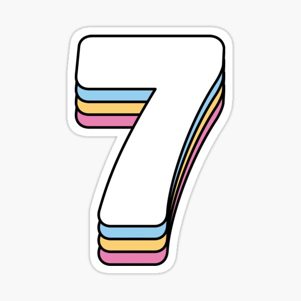 "Number 7 " Sticker for Sale by OkihanaShop | Redbubble