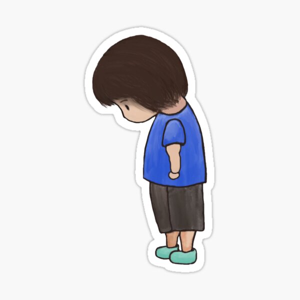 "Sad boy" Sticker for Sale by iris-design | Redbubble