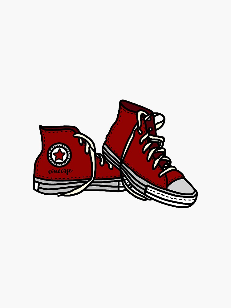 "Red converse" Sticker for Sale by srdesigns03 | Redbubble