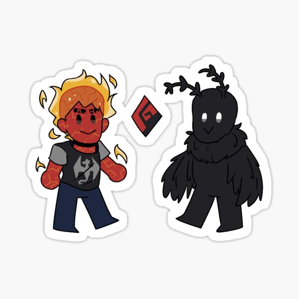 "Pyro and Mossie - sticker" Sticker by Tadesart | Redbubble