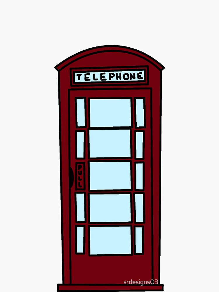 "Telephone booth" Sticker for Sale by srdesigns03 | Redbubble