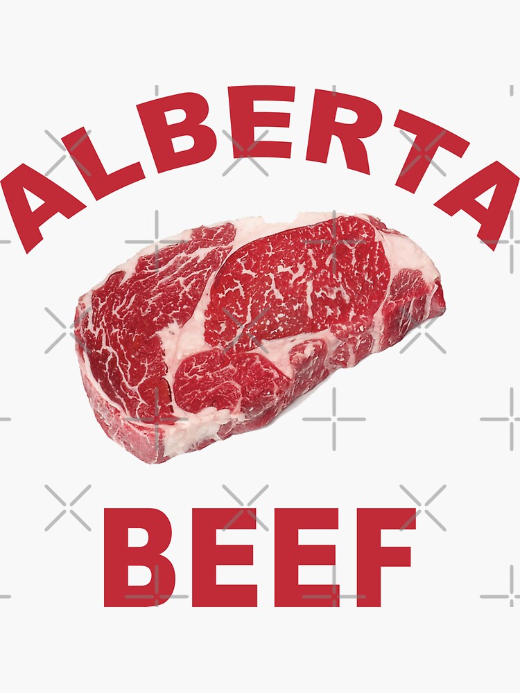 "alberta beef " Sticker for Sale by 9chaa | Redbubble