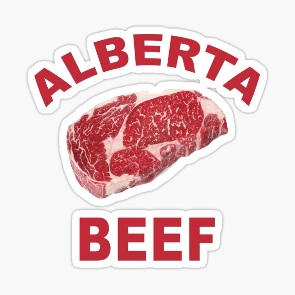 "alberta beef " Sticker for Sale by 9chaa | Redbubble