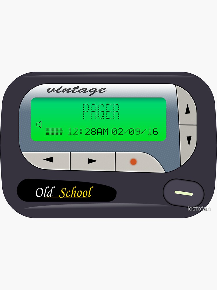 "Pager" Sticker by lostofan | Redbubble