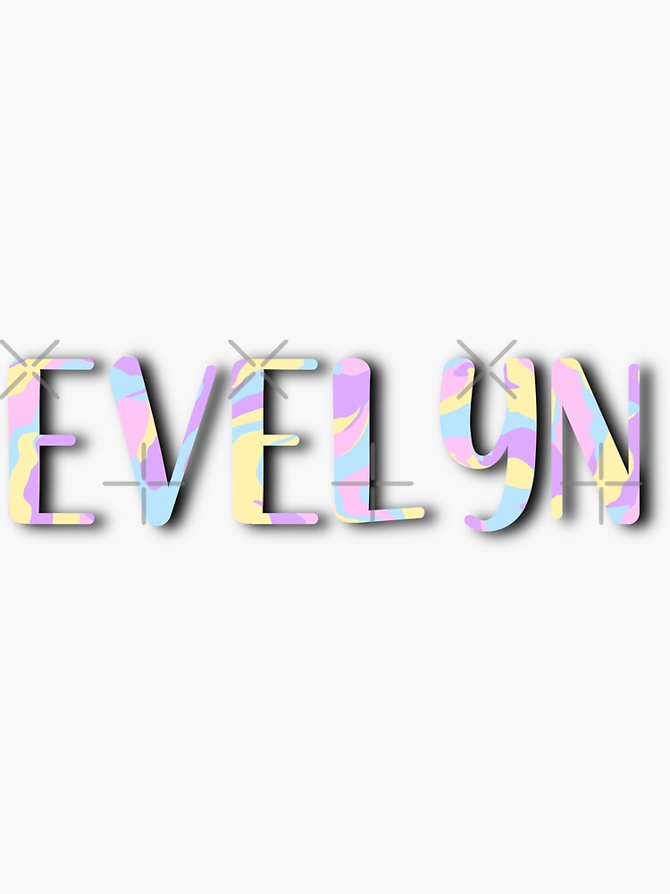"Evelyn" Sticker for Sale by dolphin1128 | Redbubble