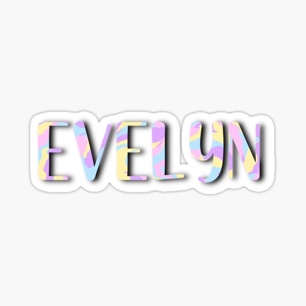 "Evelyn" Sticker for Sale by dolphin1128 | Redbubble