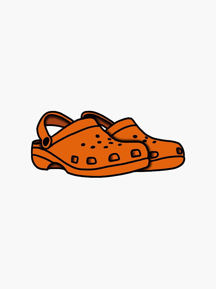 "Orange crocs" Sticker for Sale by srdesigns03 | Redbubble