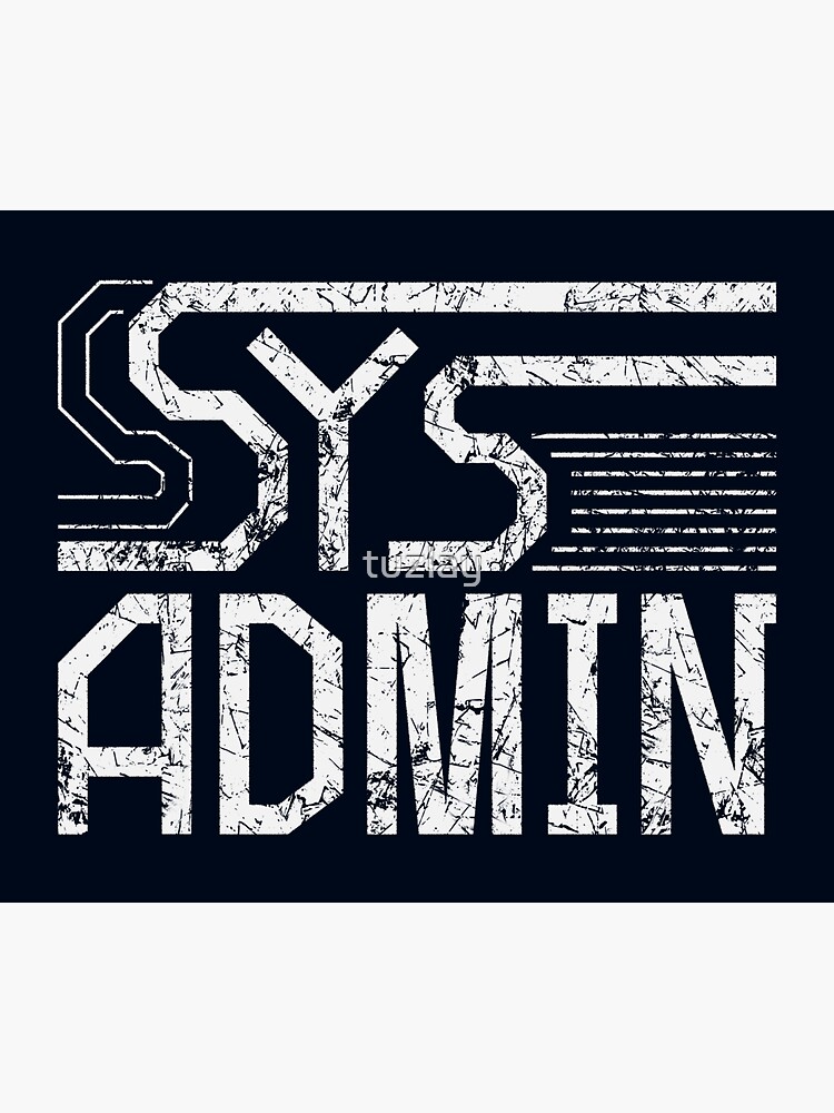"Sys Admin Letters Style" Sticker for Sale by tuzlay | Redbubble
