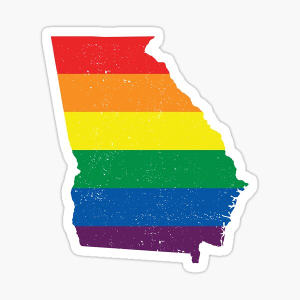 "Georgia Gay Pride Flag" Sticker by UBUCO | Redbubble
