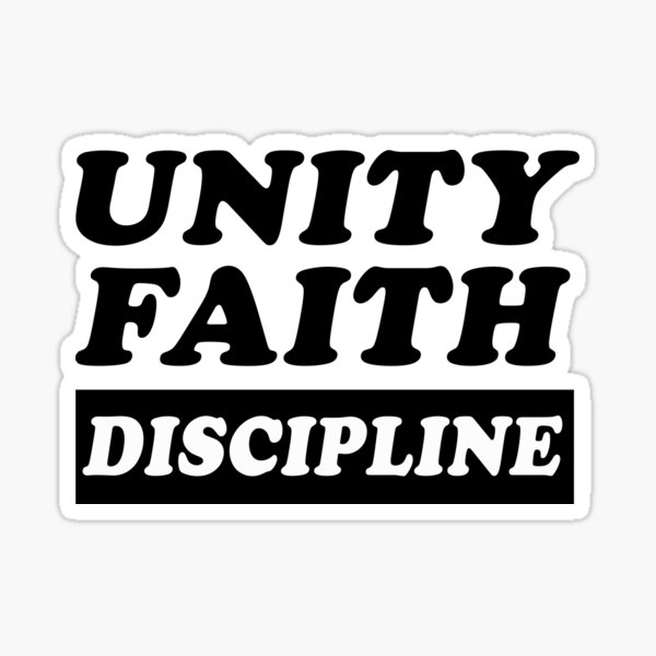"UNITY FAITH DISCIPLINE QUAID E AZAM " Sticker for Sale by ebrameska ...