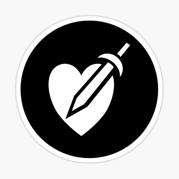 "Dagger in the Heart Icon" Sticker for Sale by dylanxh | Redbubble