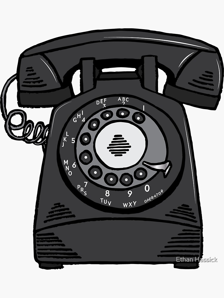 "Rotary Phone" Sticker for Sale by ethan-hassick | Redbubble