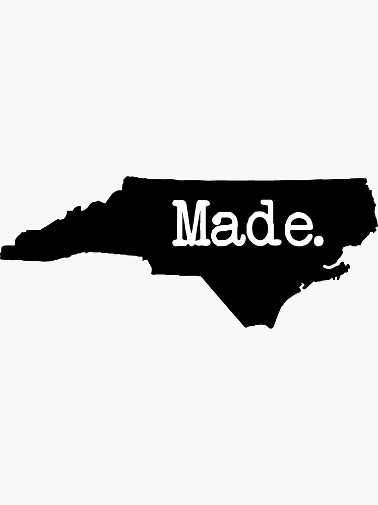 "North Carolina Made NC" Sticker by mindofstate | Redbubble