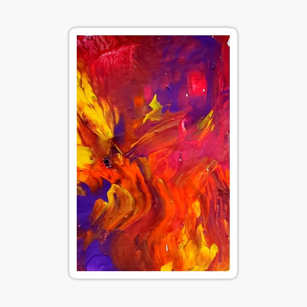 "Fury Abstract Painting" Sticker for Sale by artdude | Redbubble