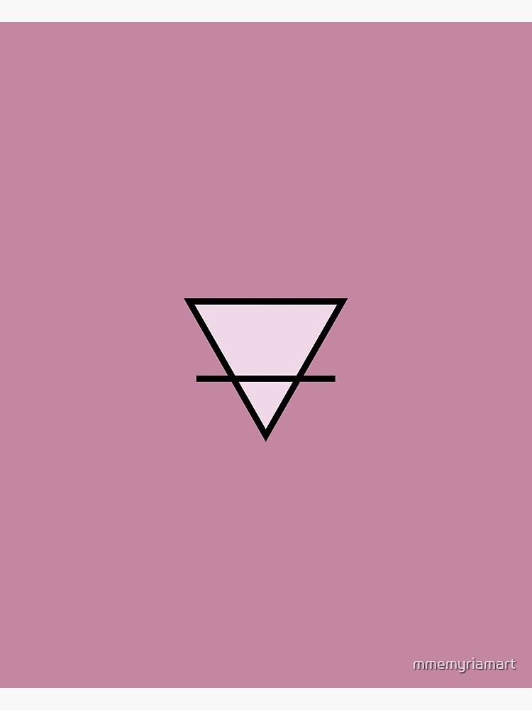 Poster « Earth symbol inside old pink astology sign black triangle old ...