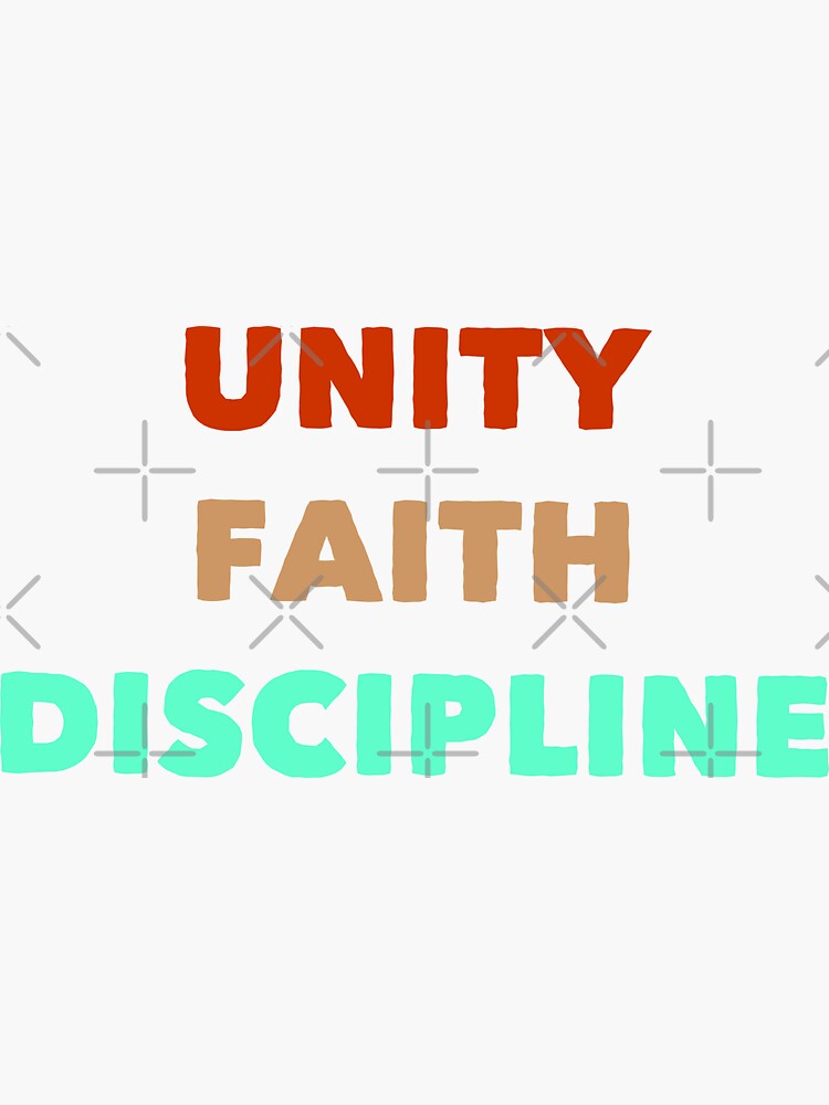 "UNITY FAITH DISCIPLINE QUAID E AZAM design" Sticker by shopmrjoe ...