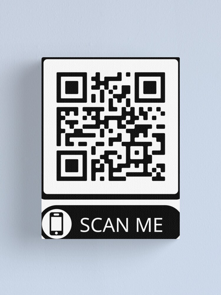 "Rick Astley - Never Gonna Give You Up video Rickroll QR code" Canvas ...