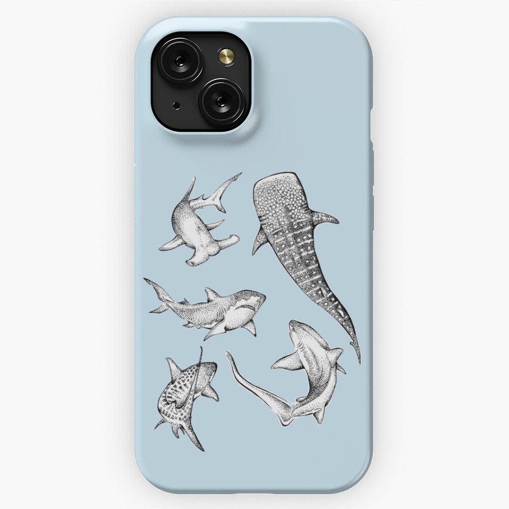 "Sharks Ink Drawing" Sticker for Sale by camilashannon | Redbubble