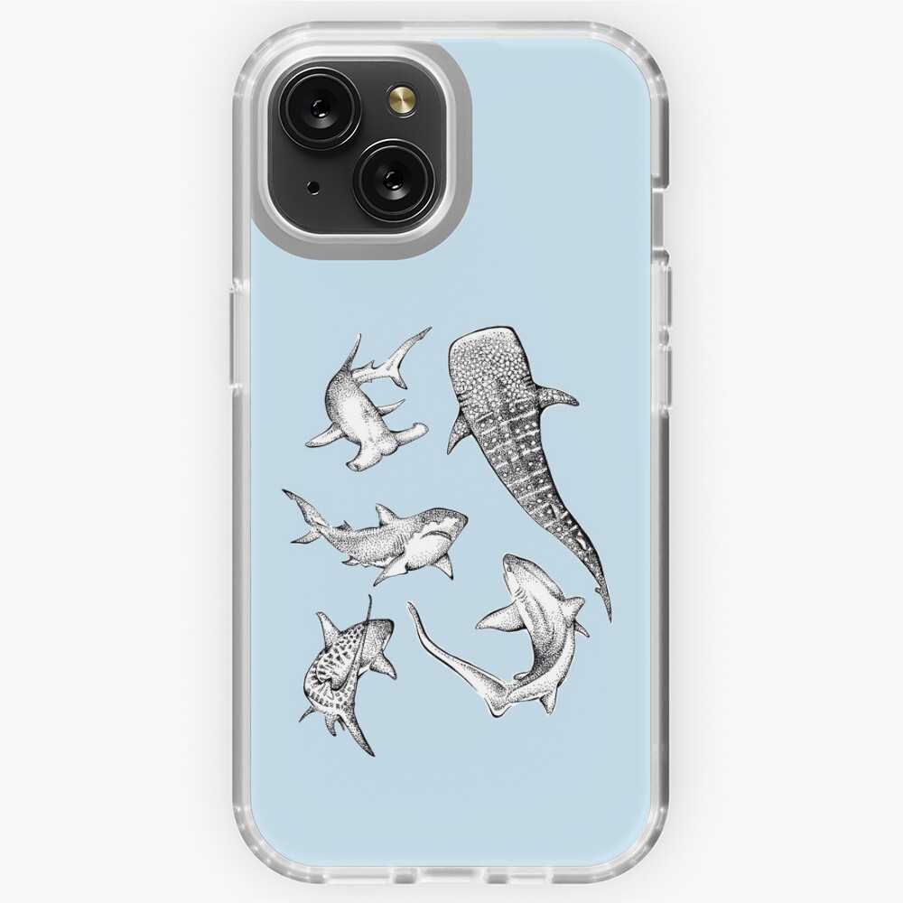 "Sharks Ink Drawing" Sticker for Sale by camilashannon | Redbubble