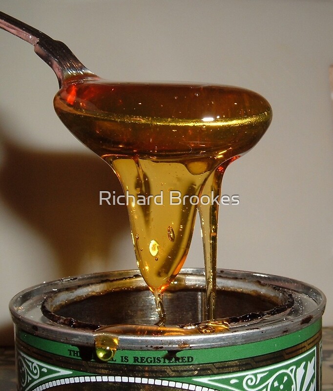 "SPOON DRIPPING GOLDEN SYRUP" by Richard Brookes | Redbubble
