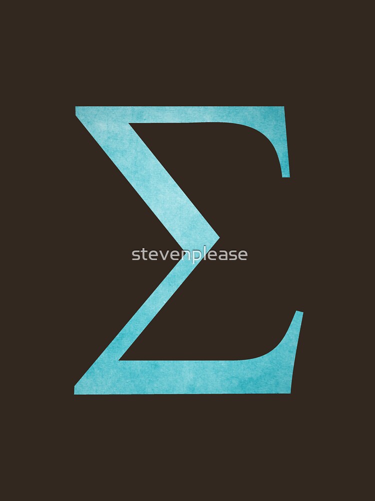 "Light Blue Sigma Symbol" T-shirt for Sale by stevenplease | Redbubble ...