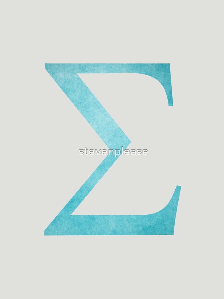 "Light Blue Sigma Symbol" T-shirt by stevenplease | Redbubble