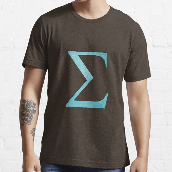 "Light Blue Sigma Symbol" T-shirt for Sale by stevenplease | Redbubble ...