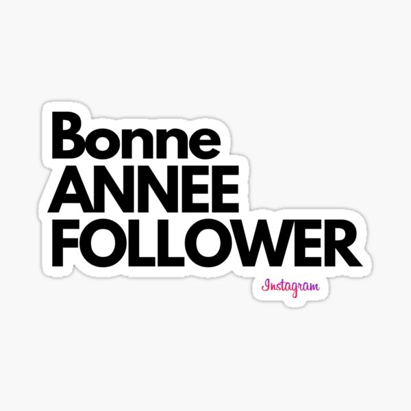 "Happy New Year Instagram Follower" Sticker by yvestec | Redbubble