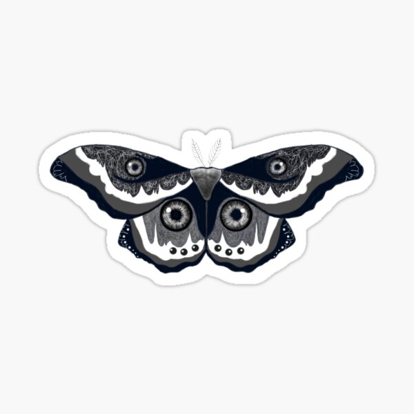 "Evil Eye Moth" Sticker for Sale by ChasingPavement | Redbubble