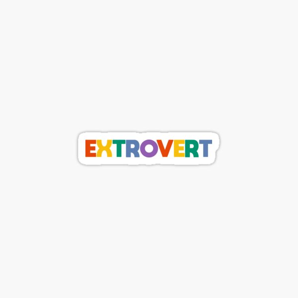 "Extrovert - Rainbow palette" Sticker for Sale by GhostLonging | Redbubble