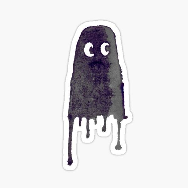 "Watercolour Sad Ghost " Sticker for Sale by WaterSmooth | Redbubble