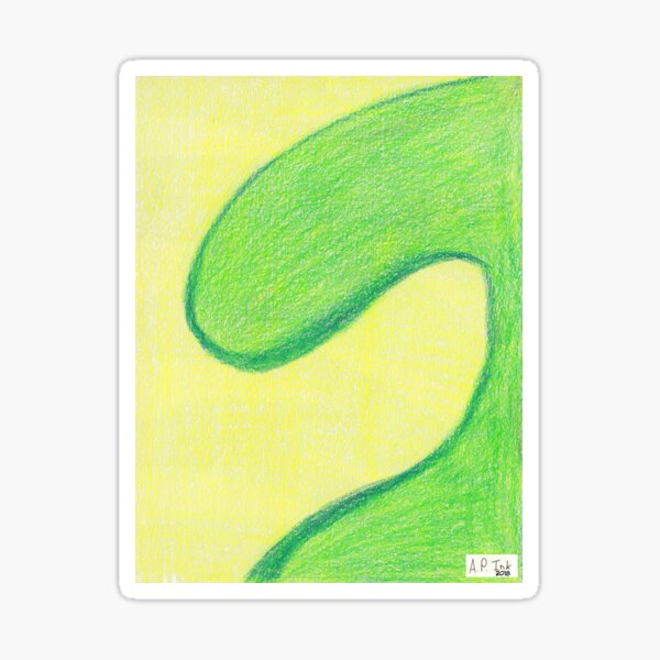 "Green Wave" Sticker by A-P-Ink | Redbubble