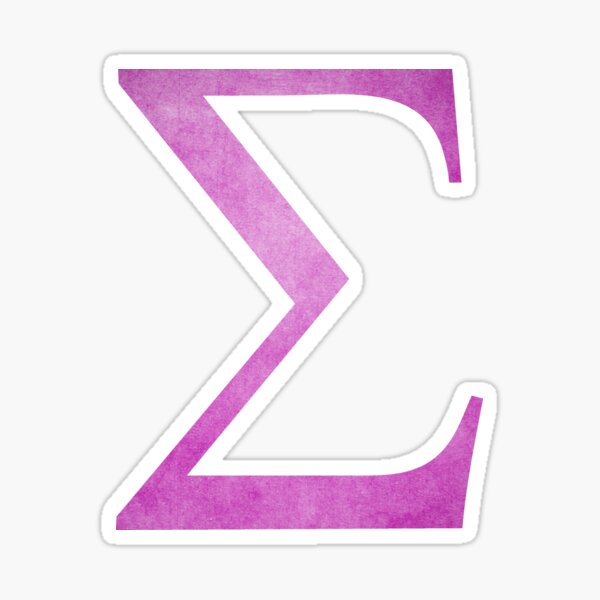 "Pink Sigma Symbol" Sticker by stevenplease | Redbubble