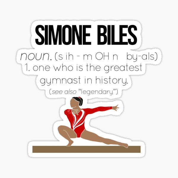 "Simone Biles Definition" Sticker for Sale by gymnasticsshop | Redbubble