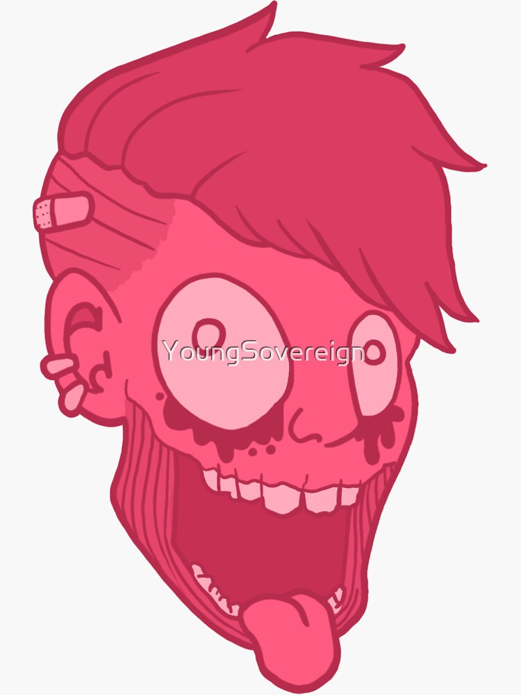 "Jawless Head" Sticker for Sale by YoungSovereign | Redbubble