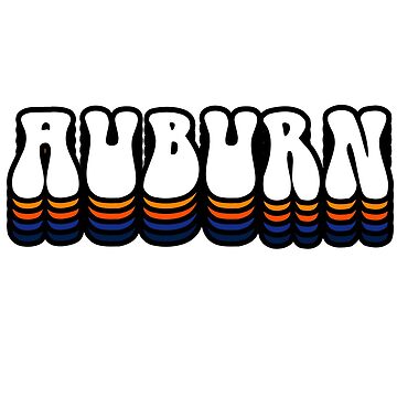 "Auburn Rainbow Letters" Sticker for Sale by maddiefrick | Redbubble