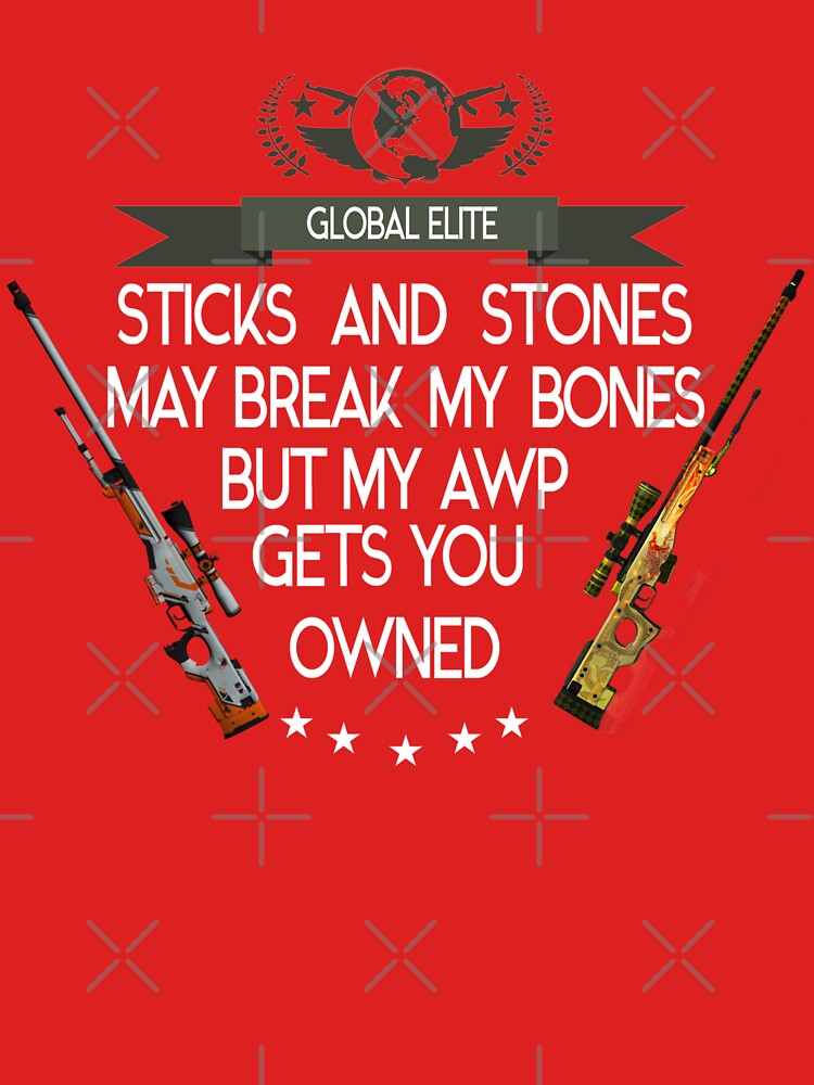 "CS:GO AWP Owned" T-shirt for Sale by cemolamli | Redbubble | dragon ...