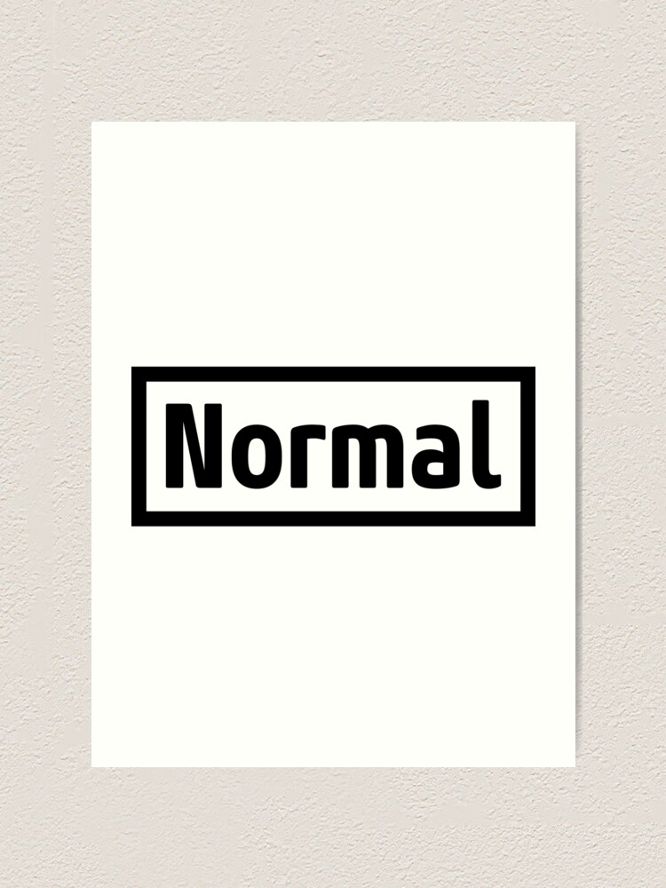 "Normal Logo" Art Print for Sale by landongarcia11 | Redbubble