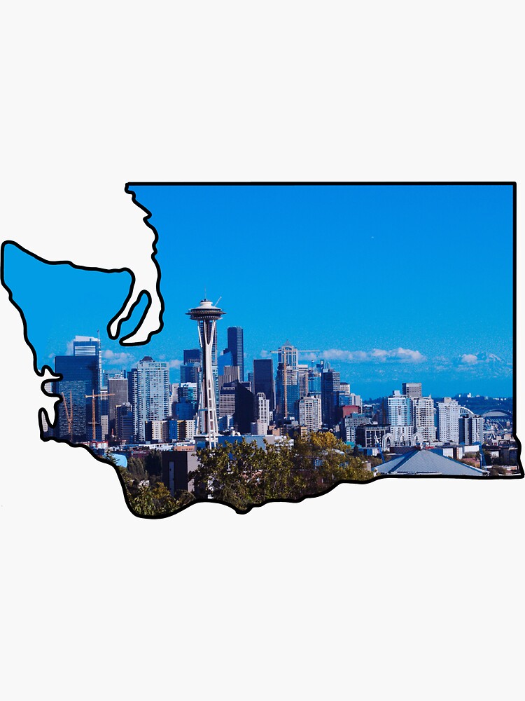"Seattle Skyline" Sticker for Sale by aliciaramones | Redbubble